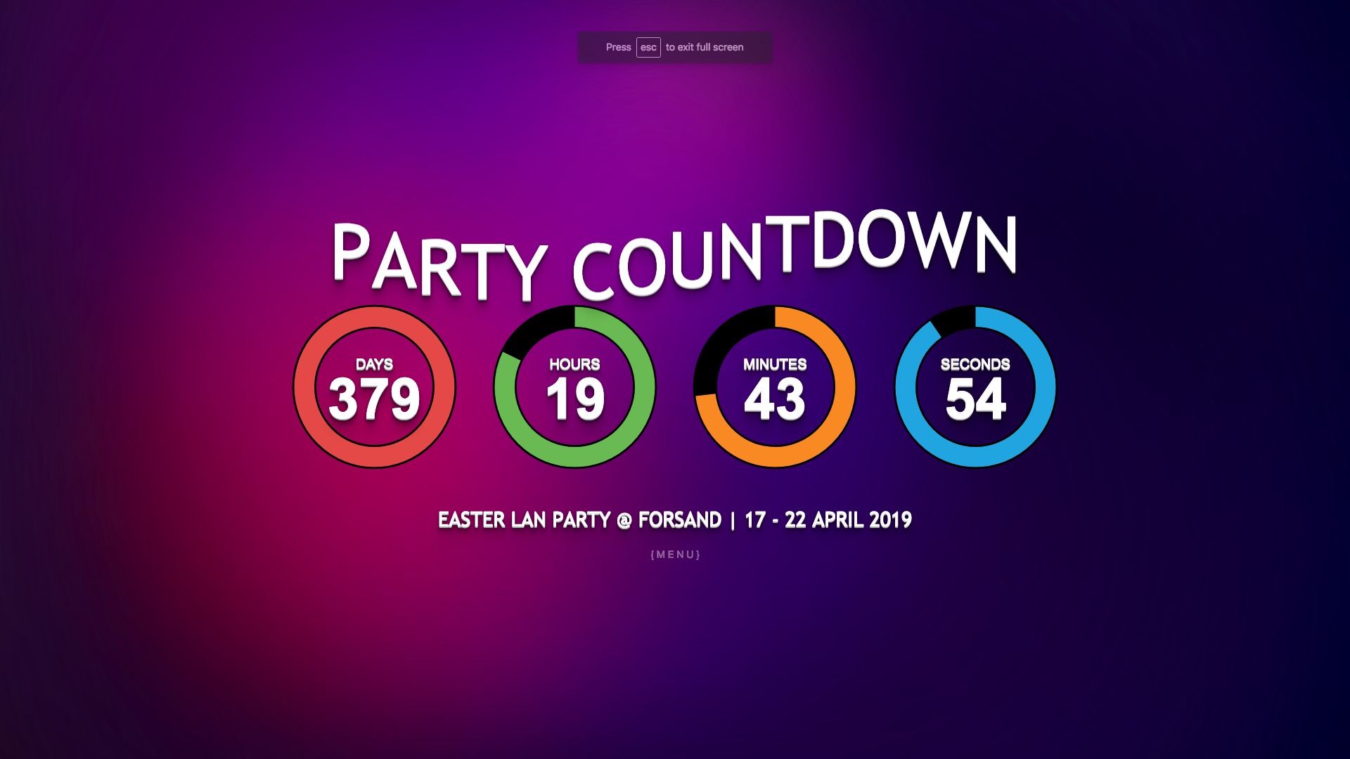 Meeting countdown clock